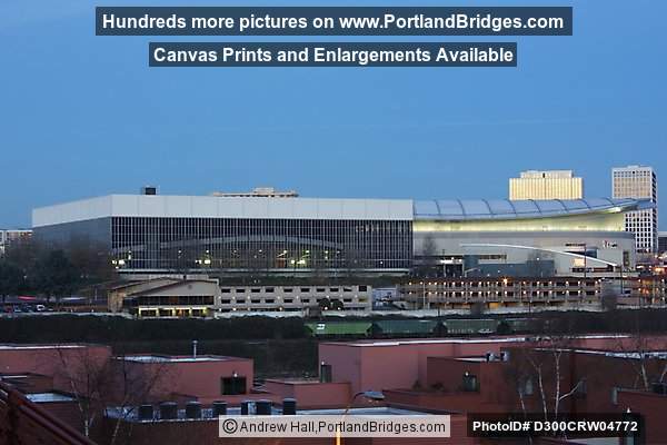 Memorial Coliseum and Rose Garden Arena, Dusk (Portland, Oregon) Photo ...